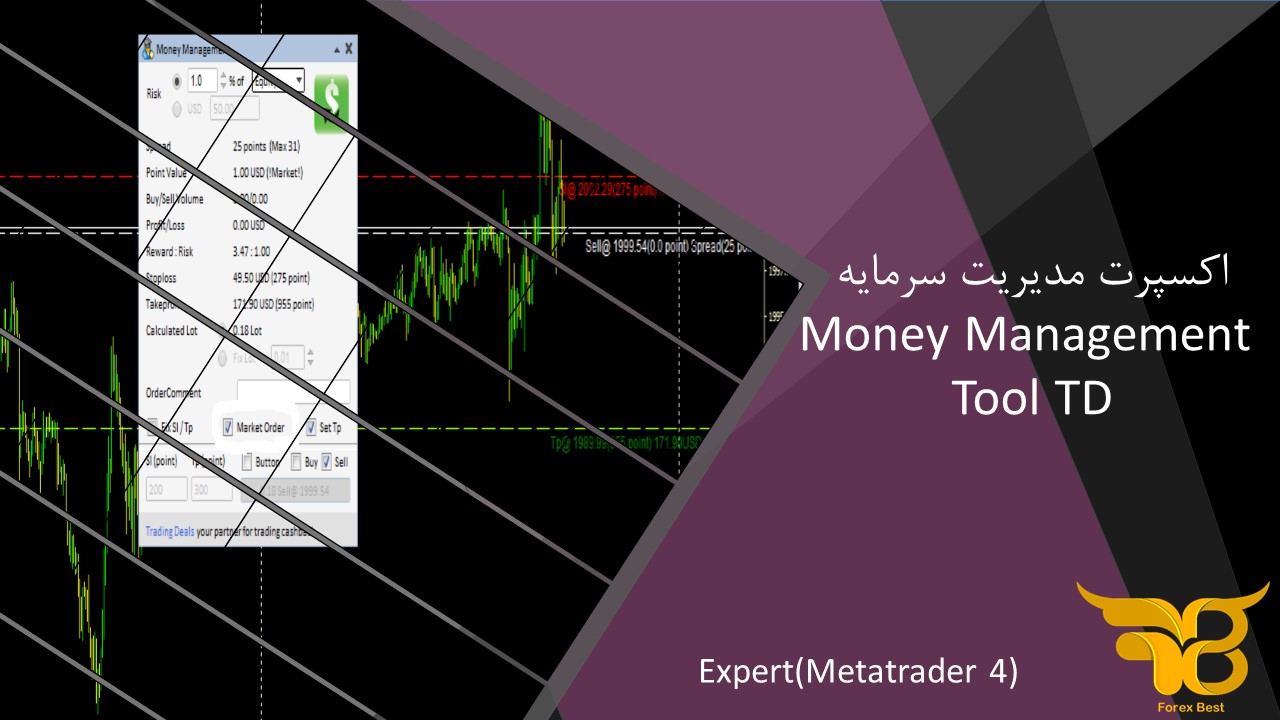 Forexbest - دانلود رایگان اکسپرت مدیریت سرمایه Money Management Tool TD برای متاتریدر 4