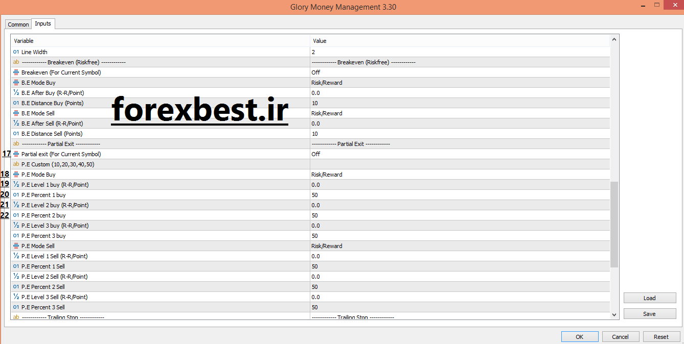Forexbest - دانلود اکسپرت مدیریت سرمایه گلوری (Glory Money Management) برای متاتریدر 5
