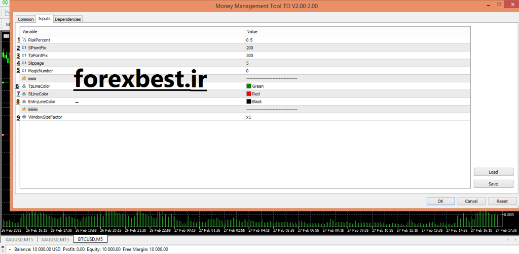 Forexbest - دانلود رایگان اکسپرت مدیریت سرمایه Money Management Tool TD برای متاتریدر 5